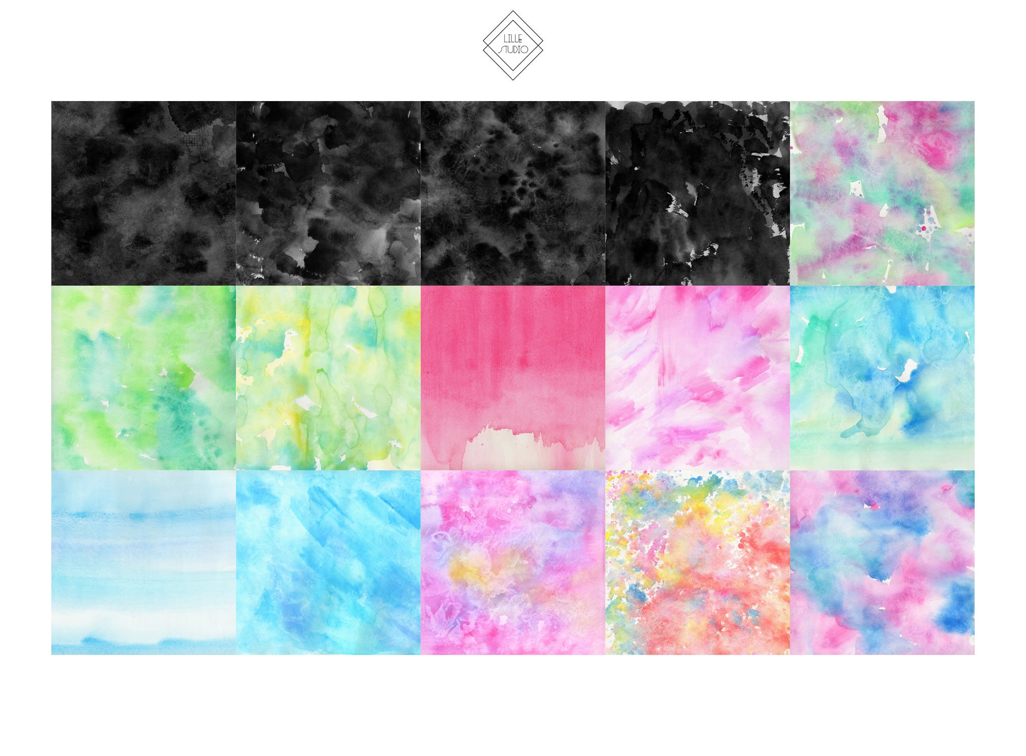 Rainbow Watercolor Digital Paper Water Color Papers | Etsy