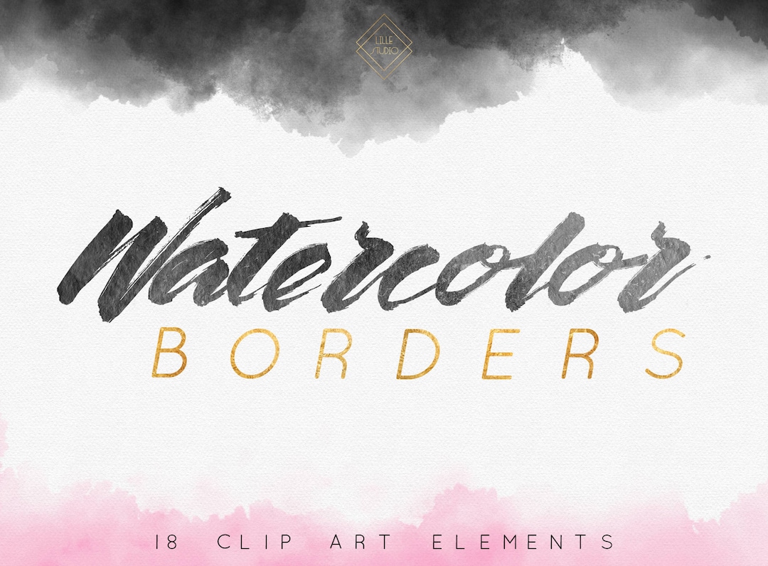 Watercolor Border Clipart - Water Color Borders Clip Art - Watercolour ...