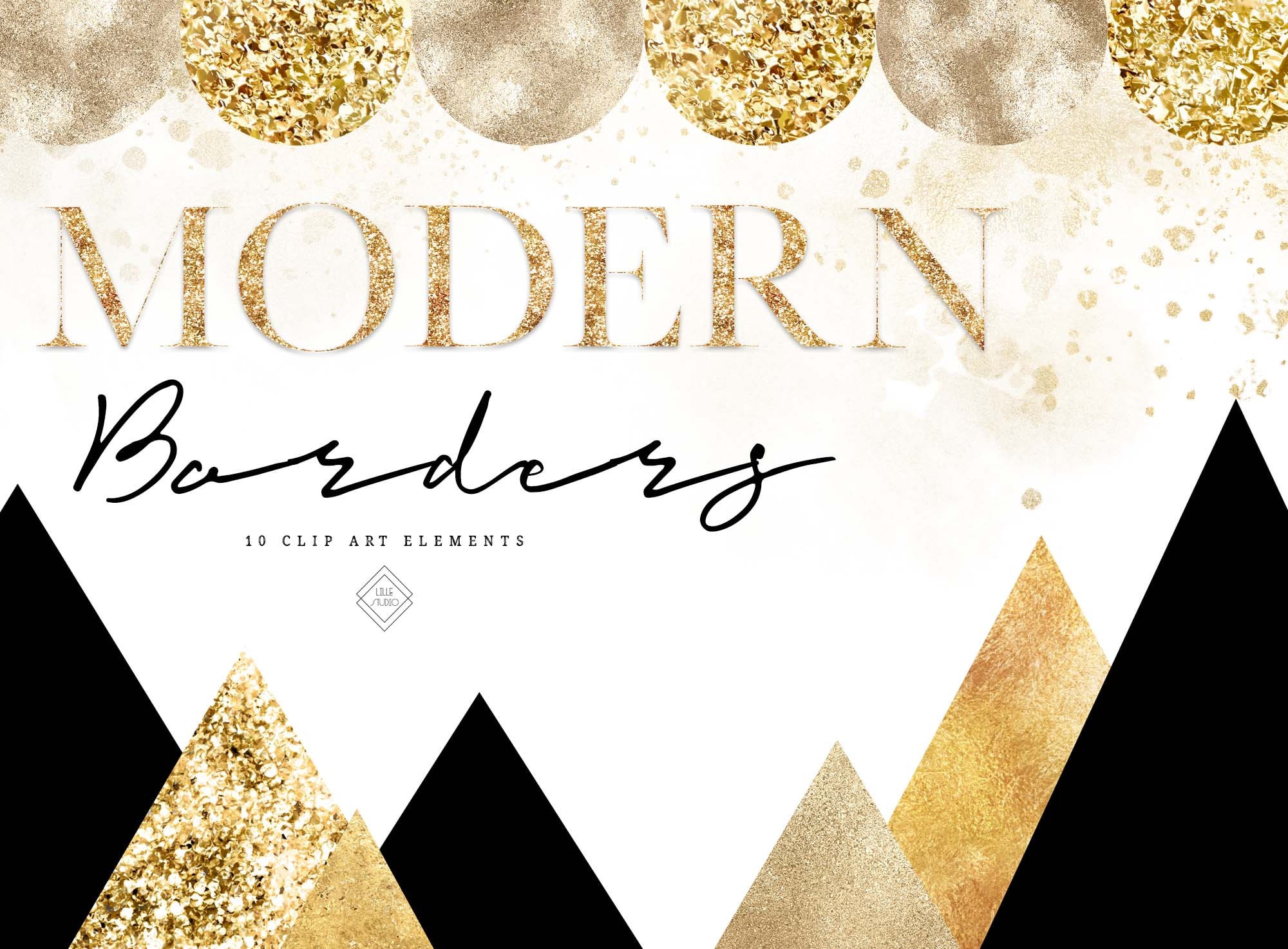 Gold Confetti Border