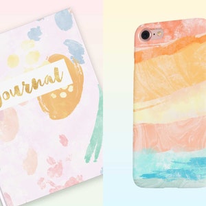 Abstract Watercolor Doodle Seamless Digital Paper - Modern Pastel ...