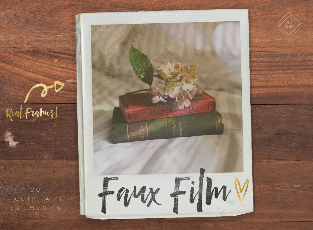Instant Photo Photoshop Overlays - Digital Frames Clipart - Vintage ...