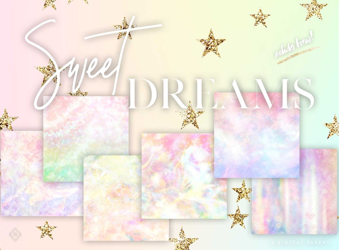 Unicorn Digital Paper - Fairy Background - Pastel Rainbow Papers ...