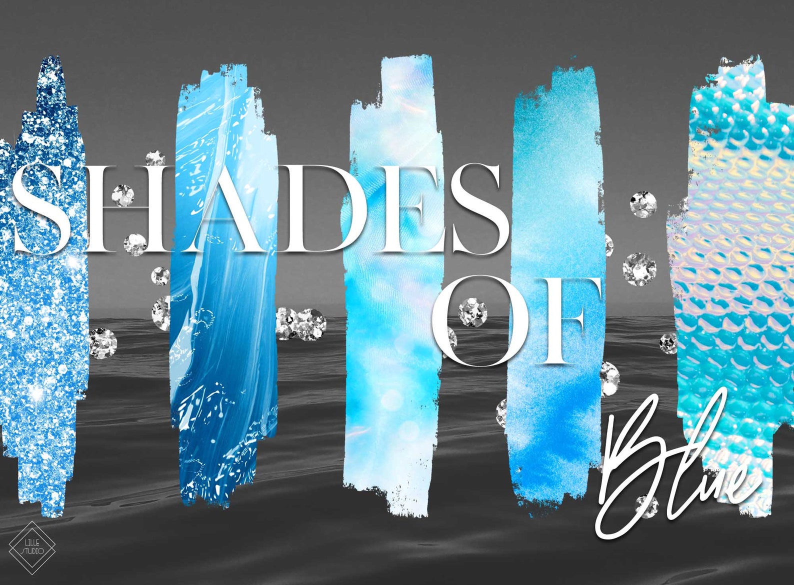 Blue Brush Strokes Clipart Navy Watercolor Stroke Clip Art | Etsy