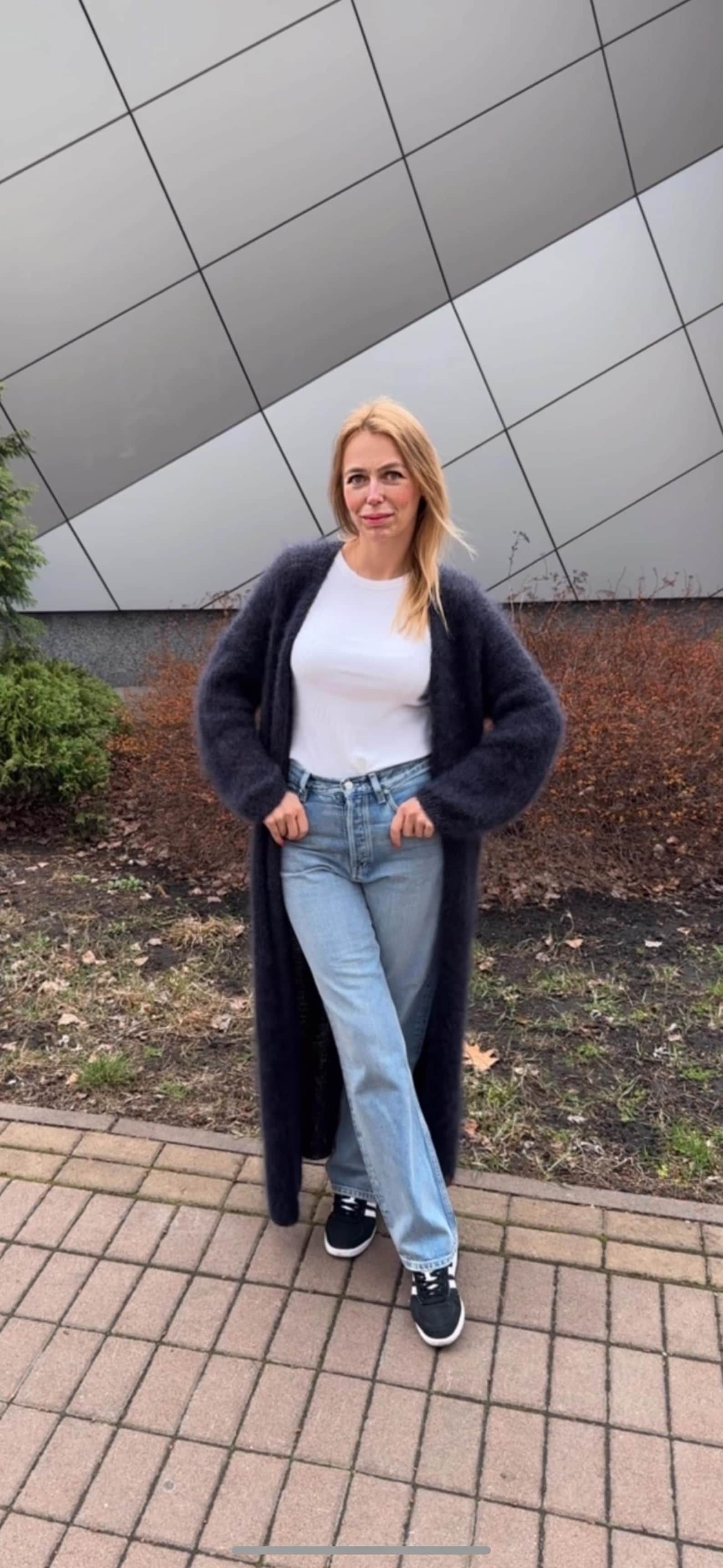 Long Mohair Cardigan, Fluffy Oversized Cardigan, Opent Front Chunky ...