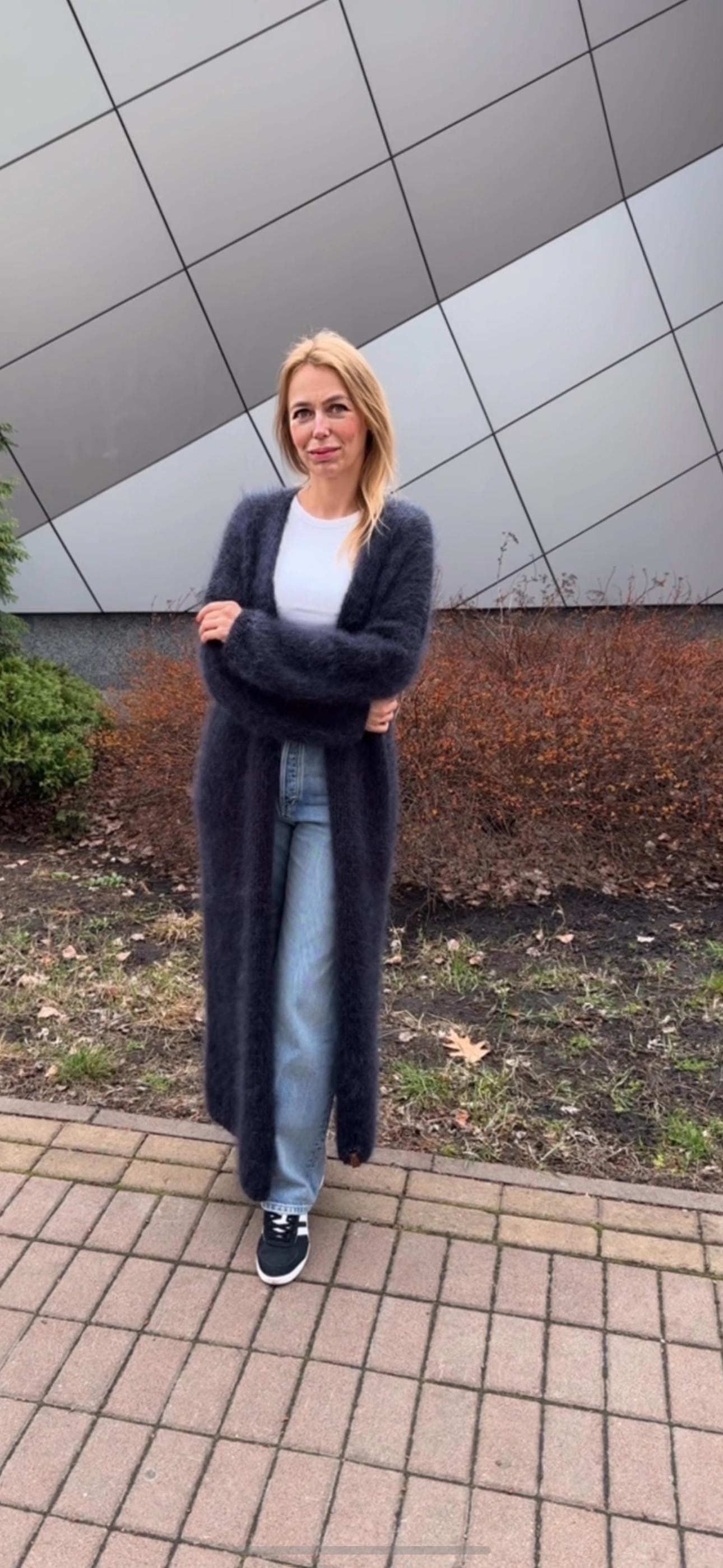 Long Mohair Cardigan, Fluffy Oversized Cardigan, Opent Front Chunky ...