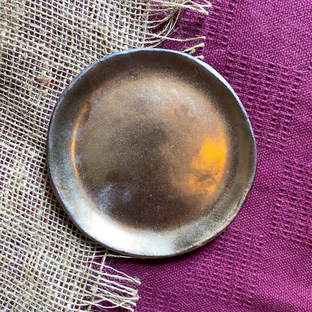 Gold/ Bronze Hand Built Ceramic Plates - Etsy