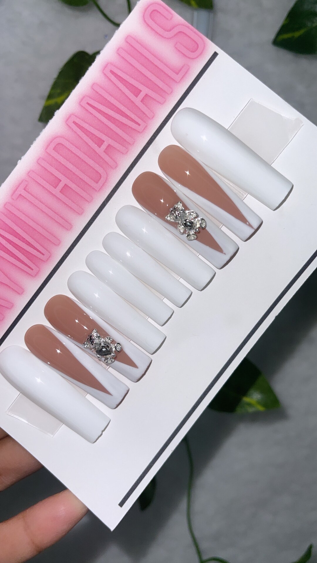 Baddie White Press on Nails| Long Nails| Wholesale| Square| Coffin ...