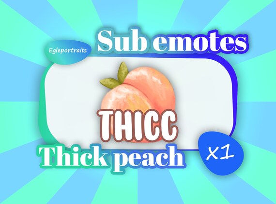 Twitch Emote Thicc Peach / Thick Peach - Etsy