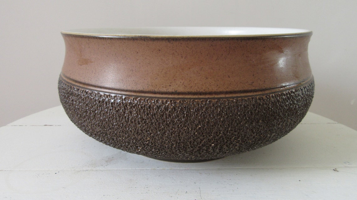 Denby 1970s Serving Bowl: Brown Minimalist Pottery - Etsy UK