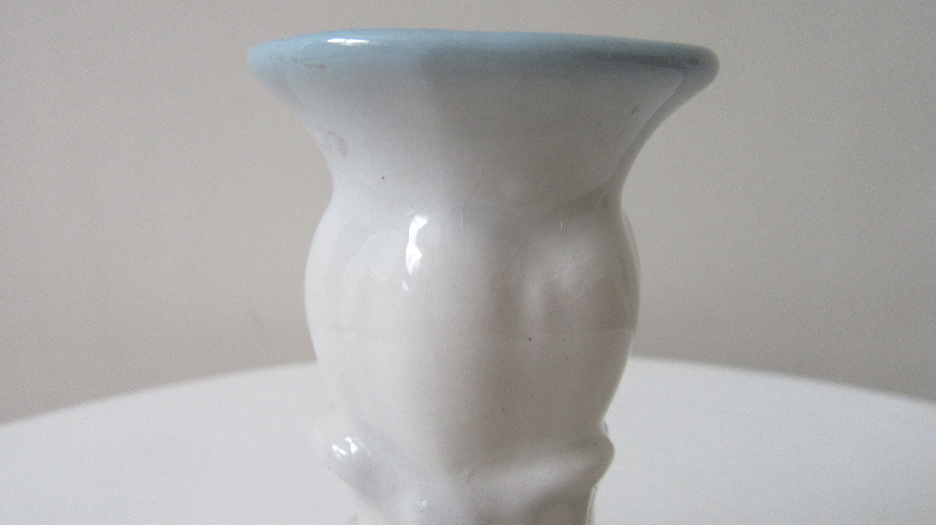 Vintage Gift. James Kent Old Foley Small Blue Candlestick Holder . Mid ...