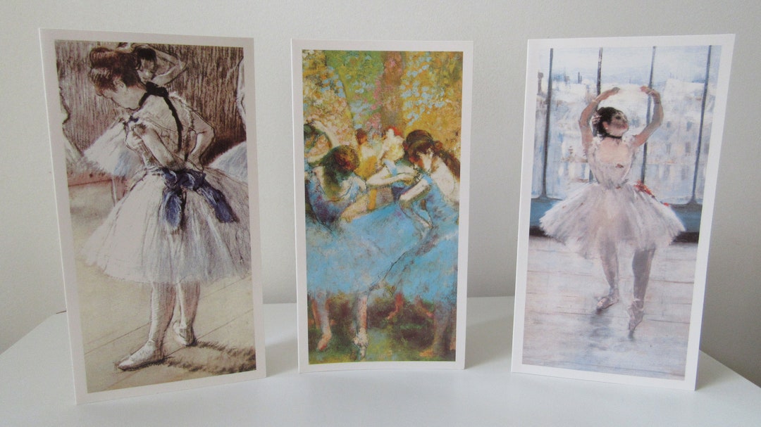 Vintage Birthday Card. Vintage Impressionist Degas Ballerina Card ...
