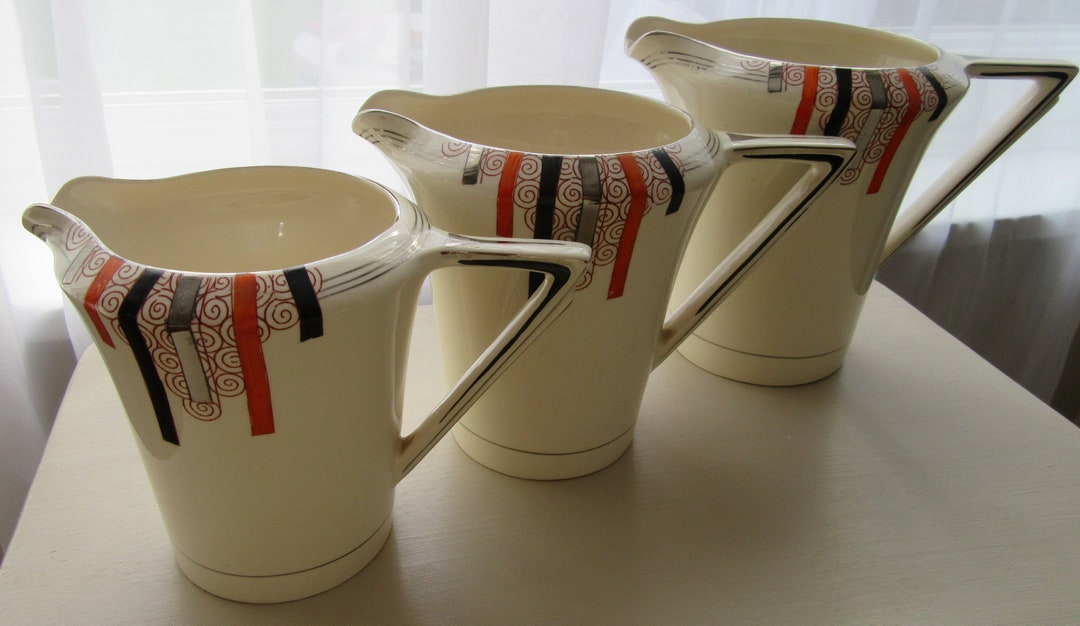 Rare Art Deco Melody Jugs. Solian Ware Cobridge Art Deco - Etsy