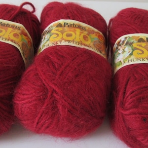 Vintage Knitting Wool. Vintage Patons Solo Chunky With Mohair - Etsy UK
