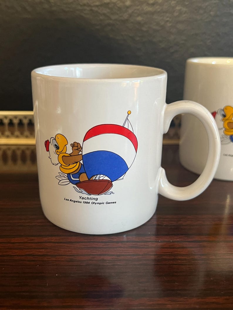 Vintage 1984 Los Angeles Olympic Games Mugs, Olympics, Yachting - Etsy