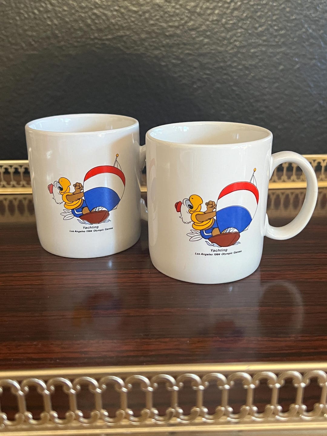 Vintage 1984 Los Angeles Olympic Games Mugs, Olympics, Yachting - Etsy