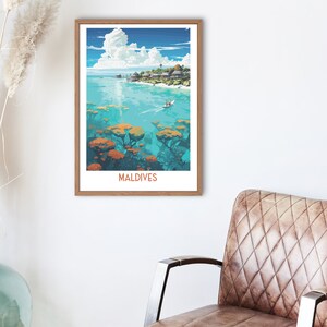 Maldives Travel Print, Maldives Travel Gift, Printable City Poster ...