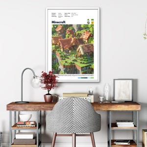 Minecraft, Poster Minecraft, Game Gift,video Game Poster, Minimalist ...