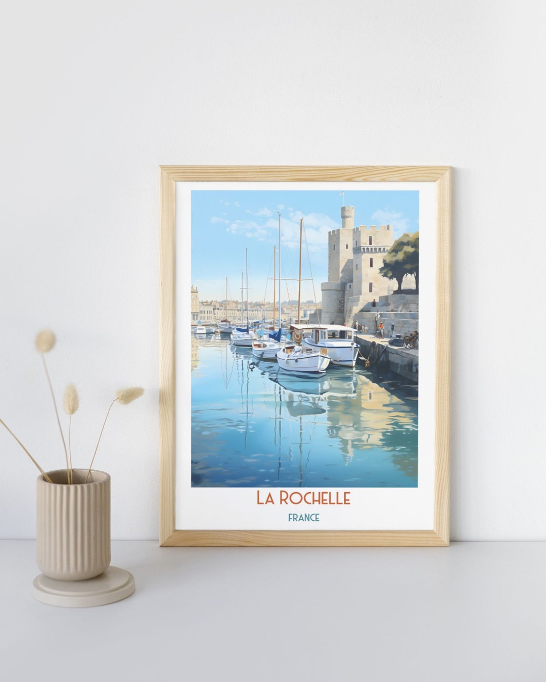 La Rochelle France Travel Print, La Rochelle France Travel Gift ...