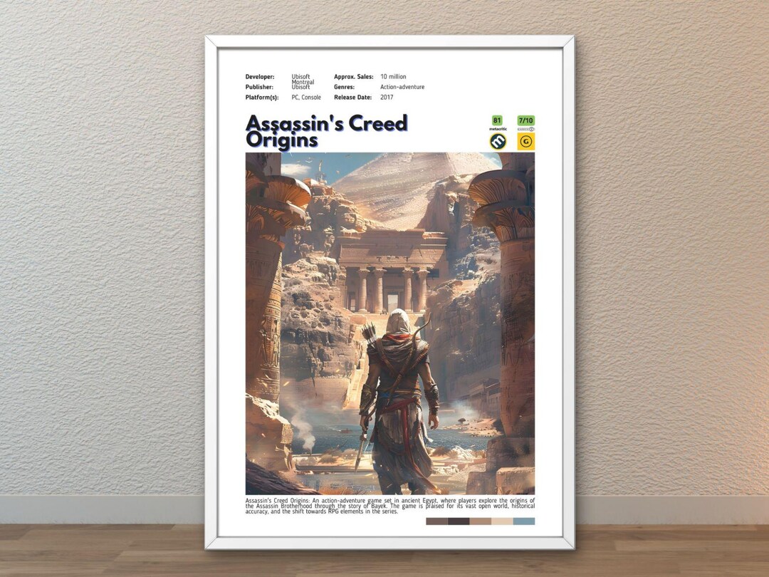Assassin's Creed Origins Poster, Assassin's Creed Origins Game Gift ...