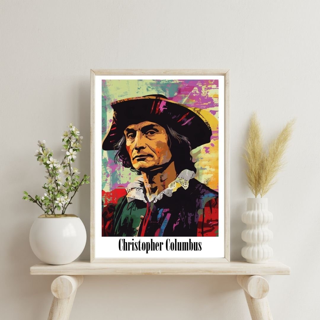 Christopher Columbus Poster Pop Art, Digital Prints, Instant Download ...