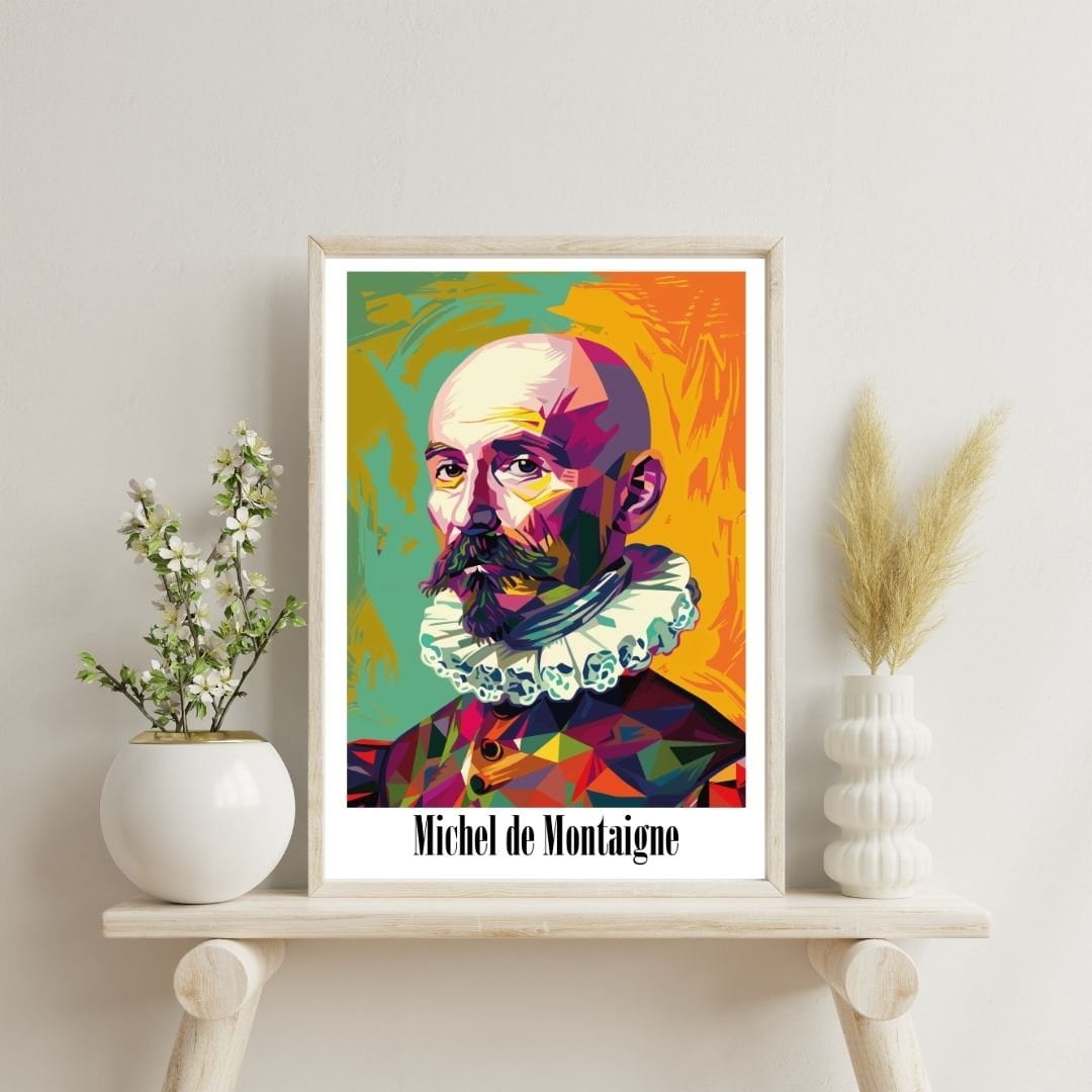 Michel de Montaigne Poster Pop Art, Digitaldruck, Sofort Download ...