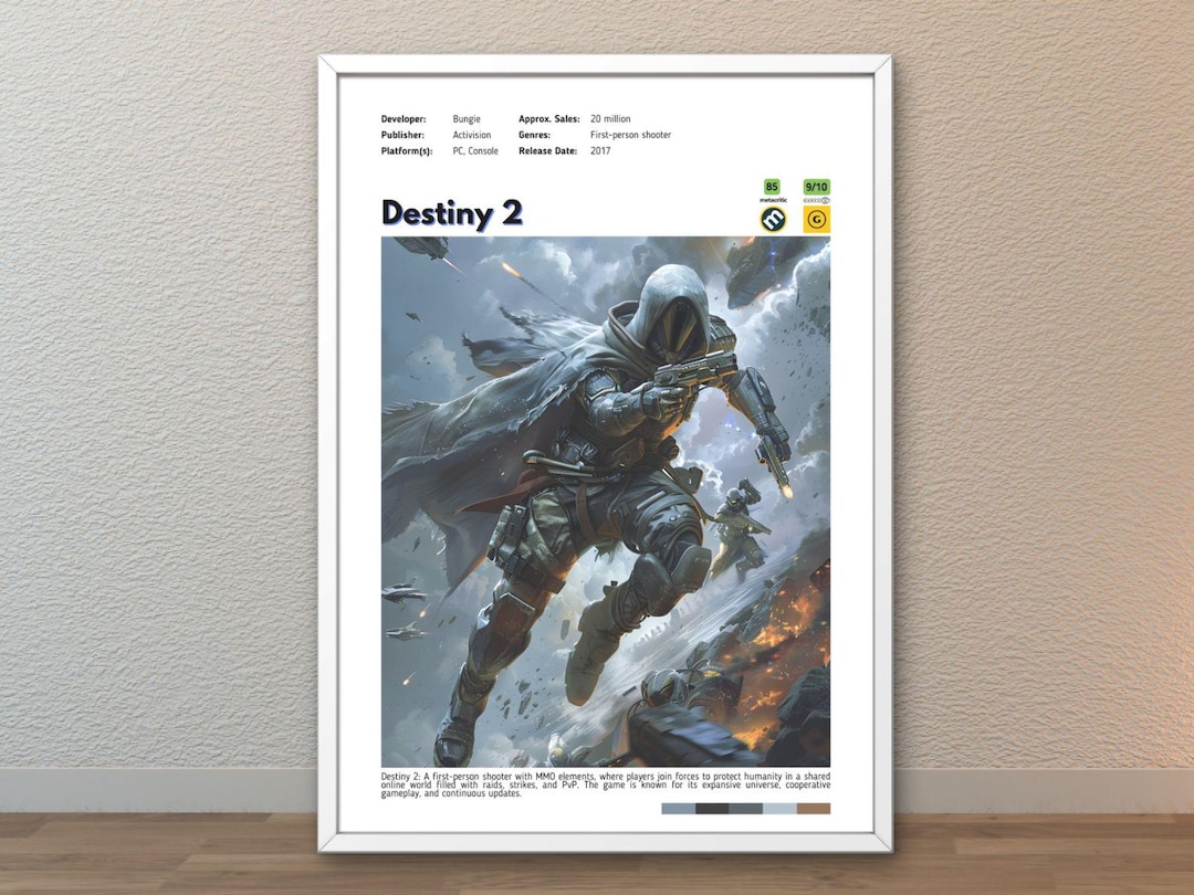 Destiny 2 Poster, Destiny II Game Gift, Video Game Poster, Minimalist ...