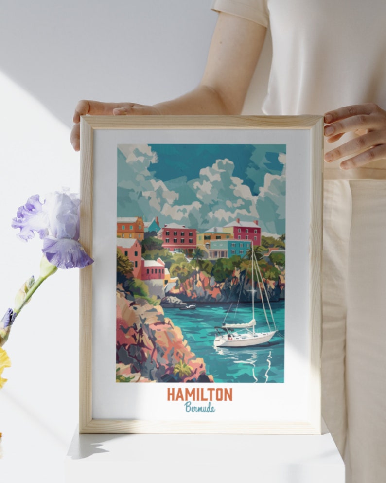Hamilton Bermuda Travel Print, Hamilton Bermuda Travel Gift, Printable ...