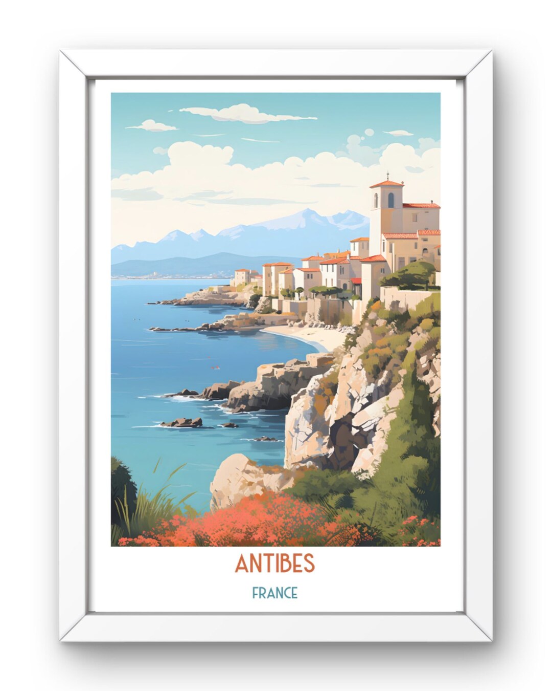 Antibes Frankreich Reise Print, Antibes Frankreich Reise Geschenk, druckbare Stadt Poster ...