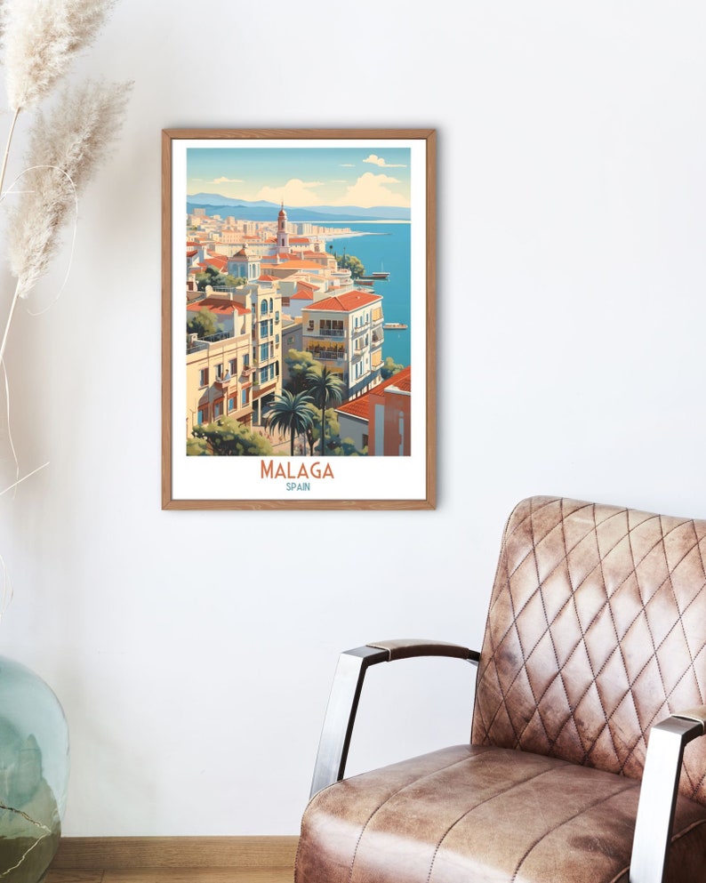 Malaga Spain Travel Print, Malaga Spain Travel Gift, Printable City ...