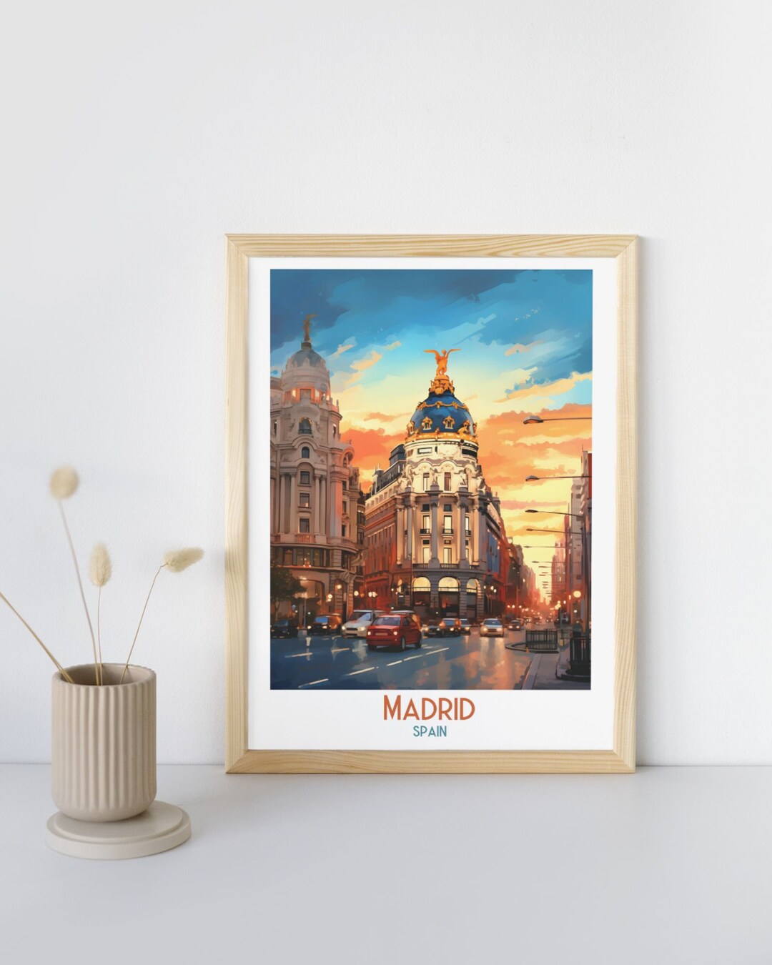Madrid Spain Travel Print, Madrid Spain Travel Gift, Printable City ...