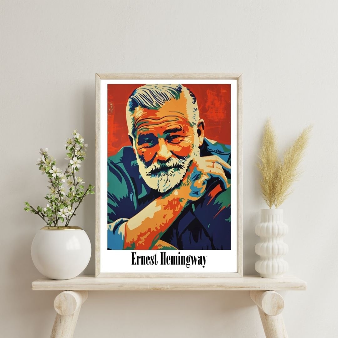 Ernest Hemingway Poster Pop Art, Digital Prints, Instant Download ...