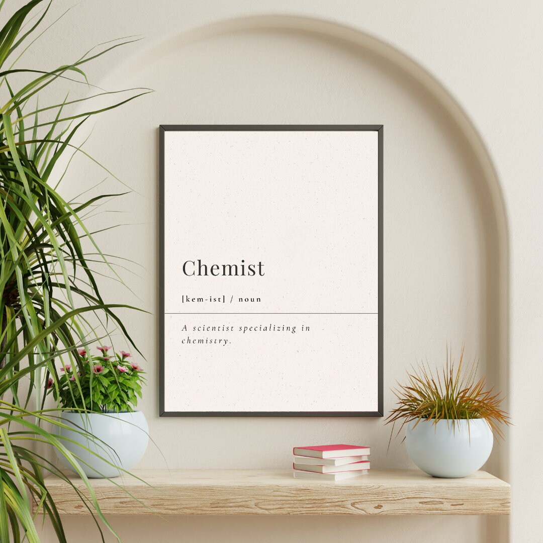 Chemist Definition Print Chemist Dictionary Art Typography Print ...