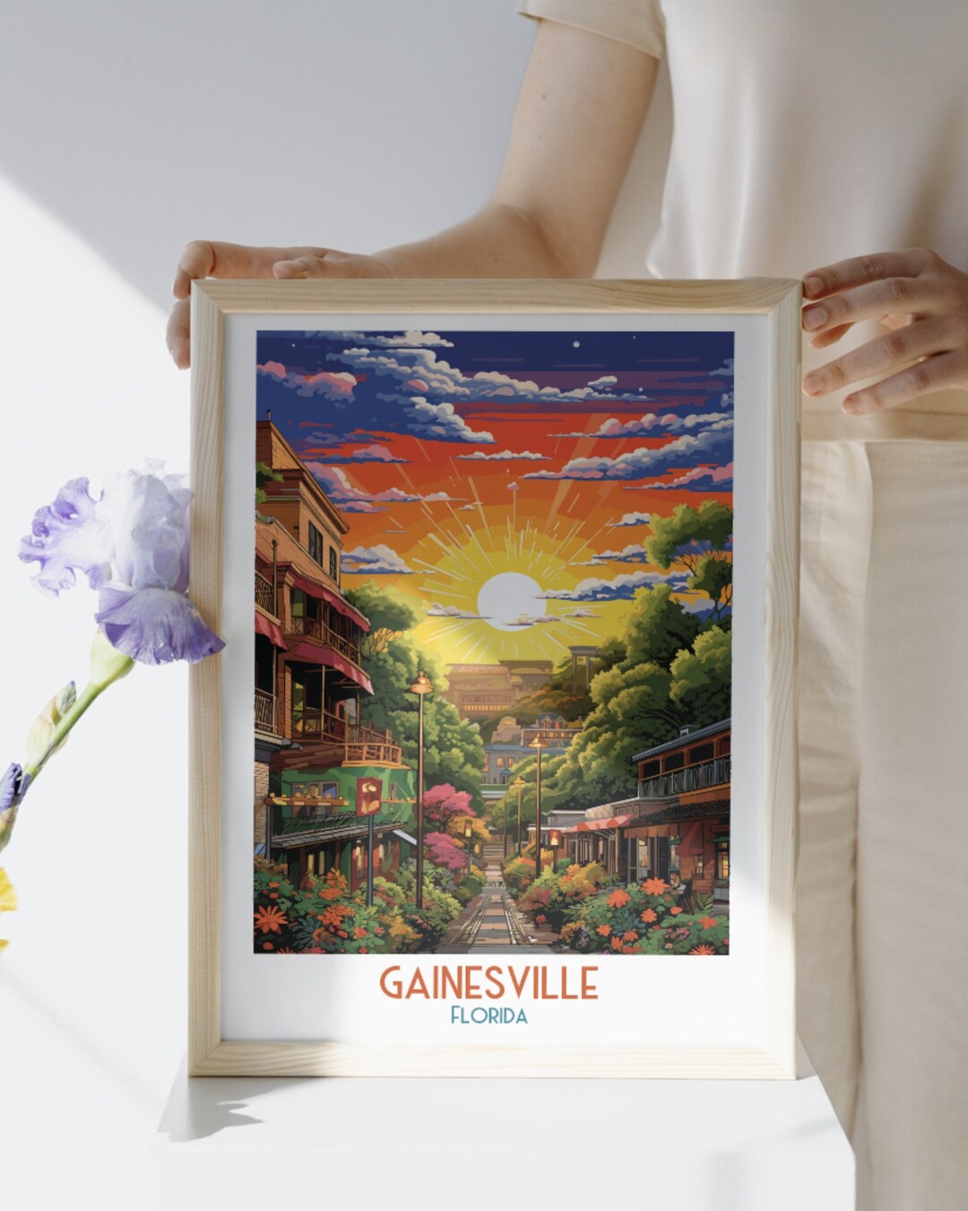 Gainesville Florida Travel Print, Gainesville Travel Gift, Printable ...