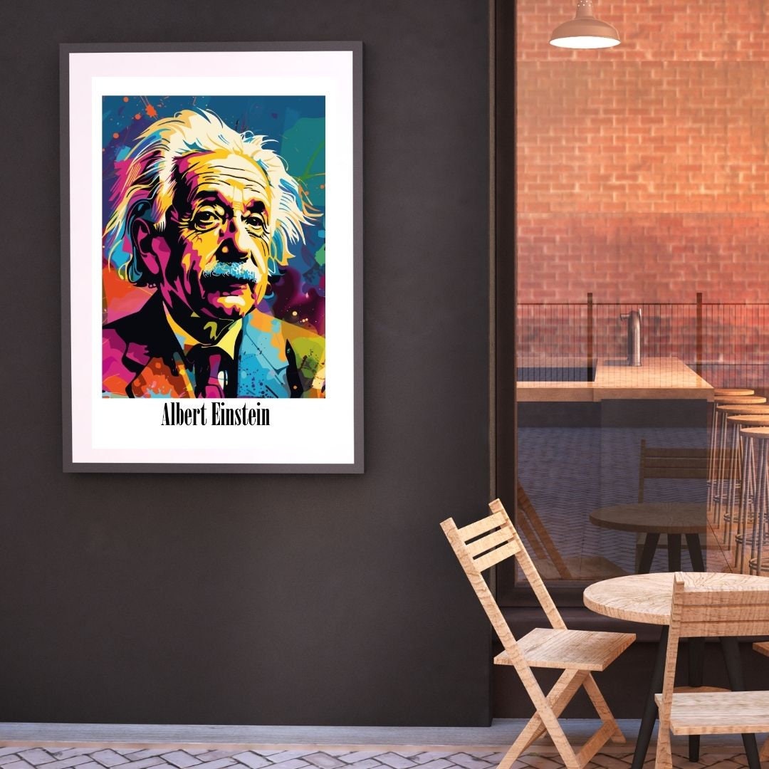 Albert Einstein Poster Pop Art, Digital Prints, Instant Download ...