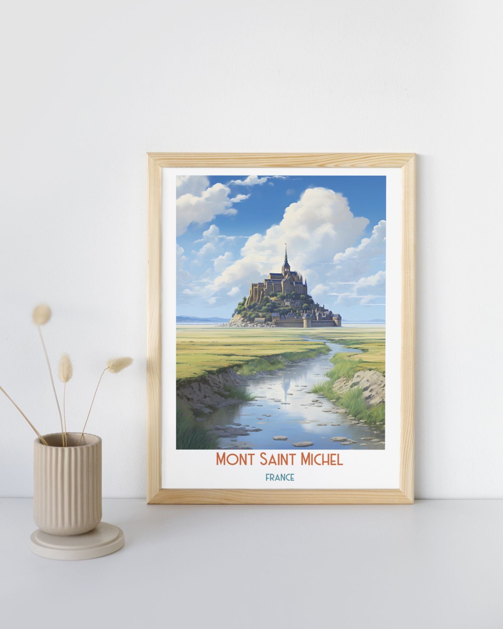 Mont Saint Michel France Travel Print, Mont Saint Michel Travel Gift ...