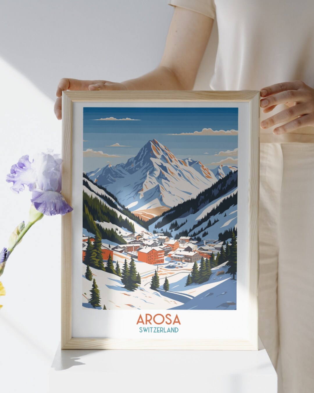 Arosa Switzerland Travel Print, Arosa Switzerland Travel Gift ...