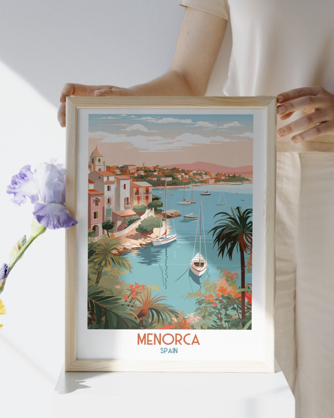 Menorca Spain Travel Print, Menorca Spain Travel Gift, Printable City ...