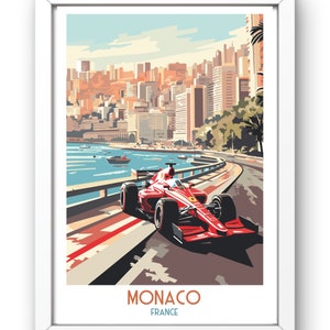 Monaco France Travel Print, Monaco France Travel Gift, Printable City ...