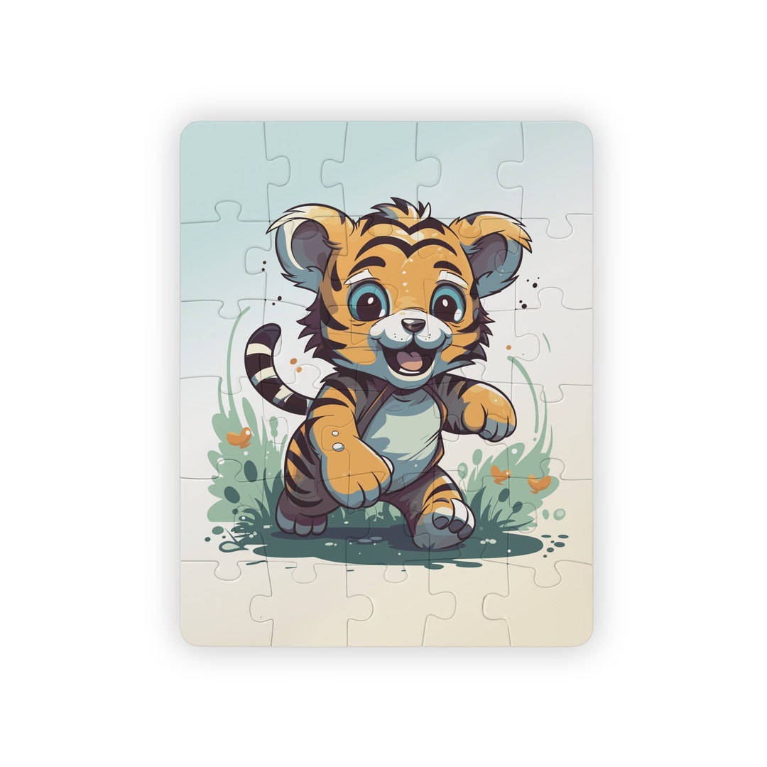 Delightful Tiger Cub Jigsaw Puzzle for Toddlers, 30 Large Pieces With ...
