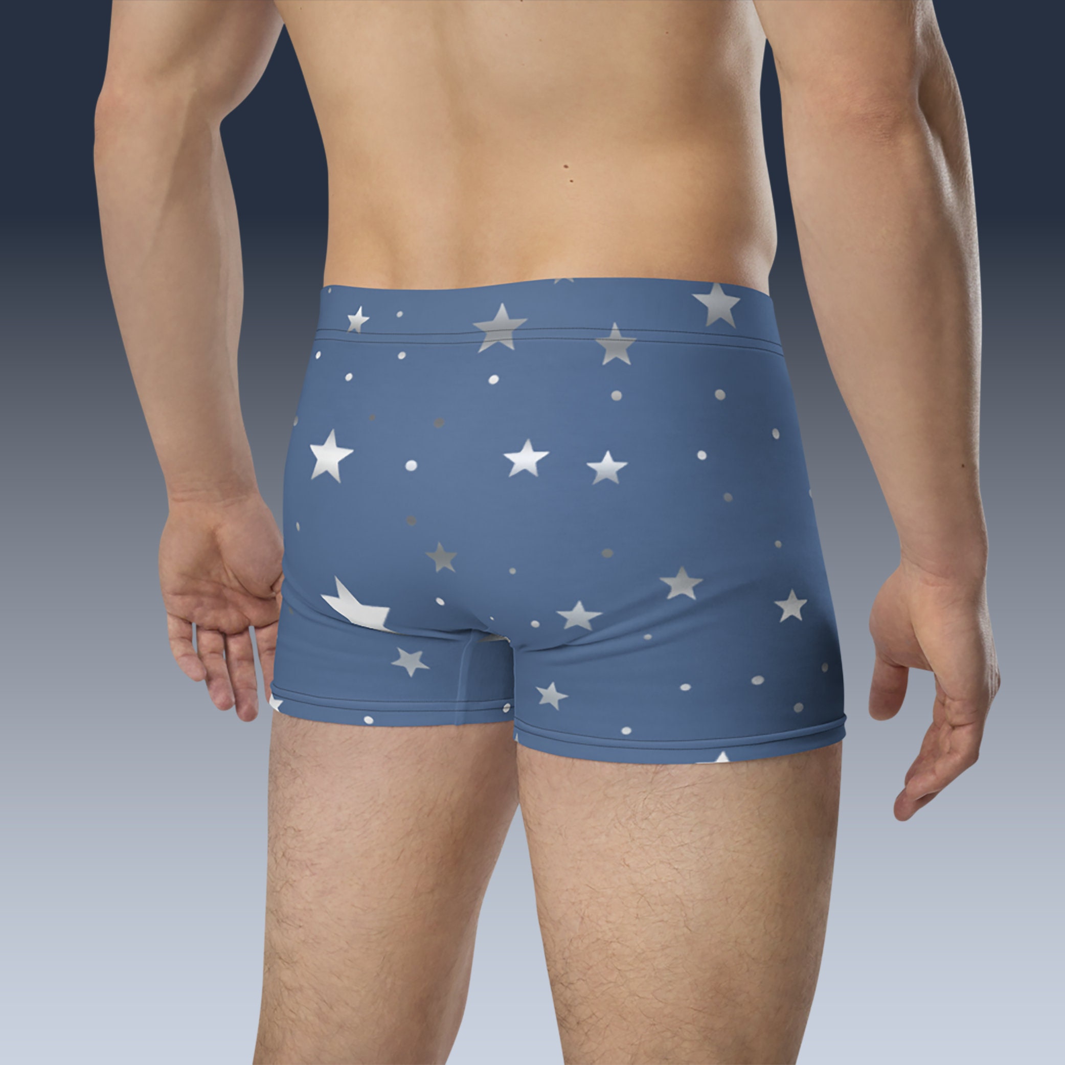 Starry Night Sky Men's Boxer Briefs: Comfortable Mid-rise Underwear ...