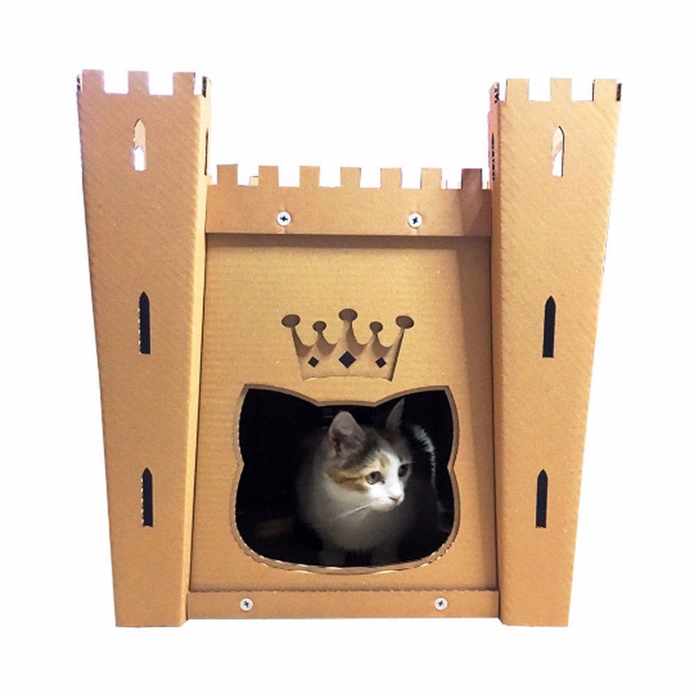 Cat's Fortress Cardboard Cat House - Etsy Canada