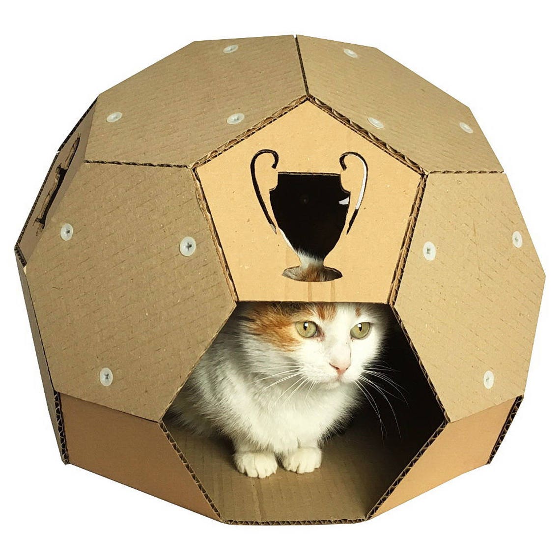 Soccer Cardboard Cat House | Etsy