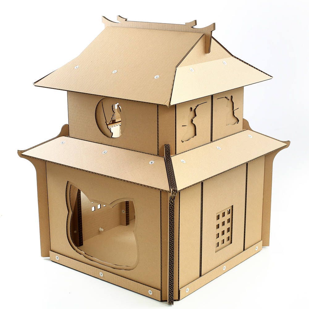 Japanese Samurai Cardboard Cat House - Etsy Australia