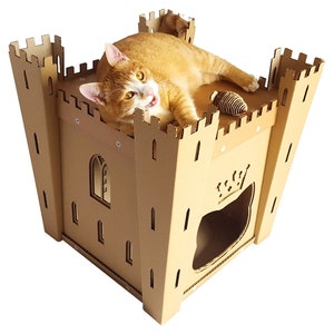 Cat S Fortress Cardboard Cat House Etsy