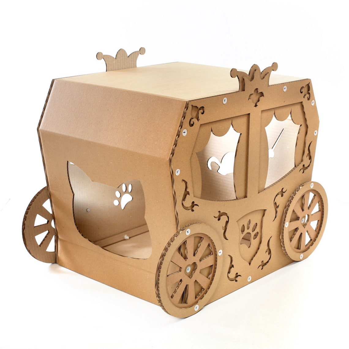 Carriage Cardboard Cat House | Etsy