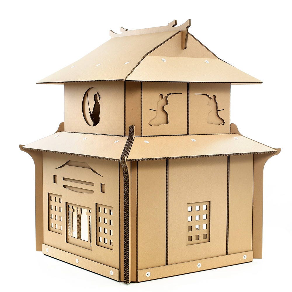 Japanese Samurai Cardboard Cat House - Etsy Australia