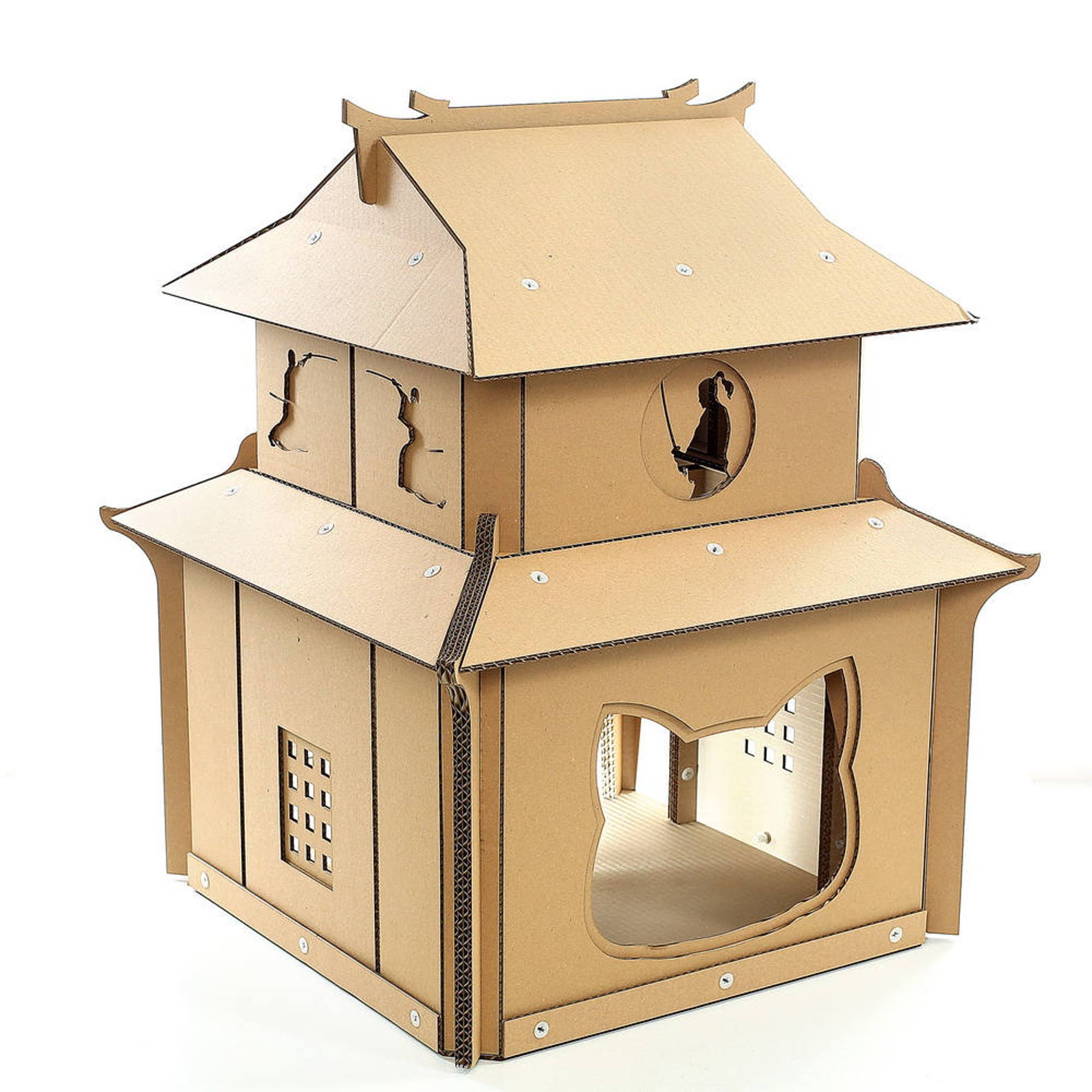 Japanese Samurai Cardboard Cat House - Etsy Australia