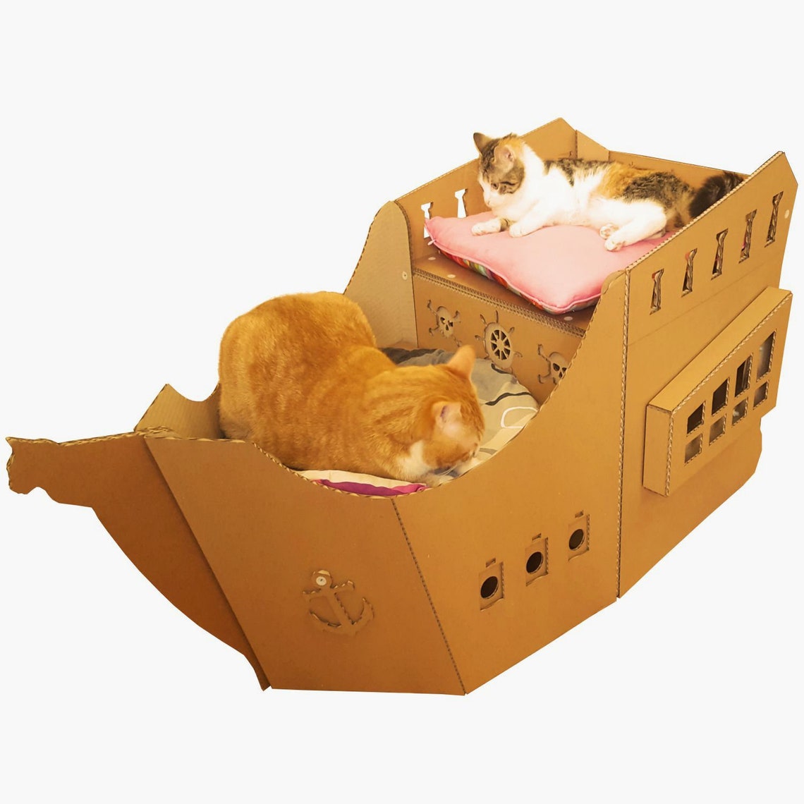 Pirate Ship Cardboard Cat House - Etsy Australia