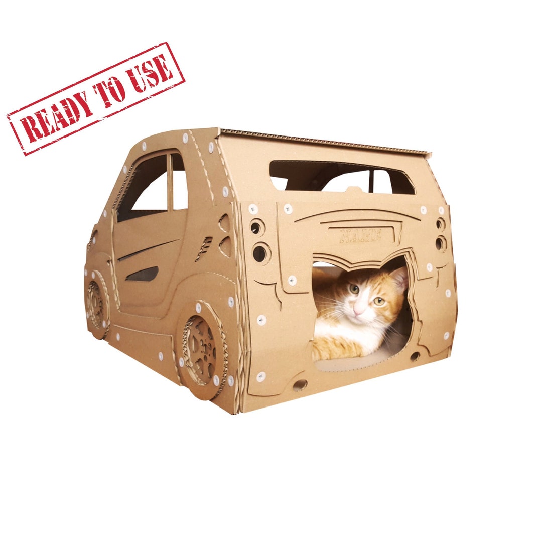 Smart Cardboard Cat House - Ready to Use - Etsy