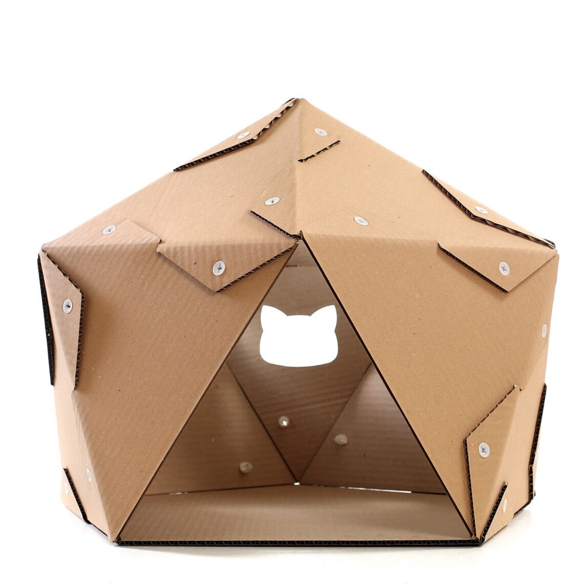 Pentagon Cardboard Cat House - Etsy Australia